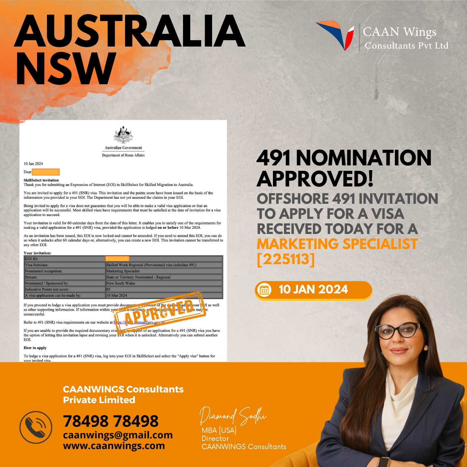 𝐀𝐔𝐒𝐓𝐑𝐀𝐋𝐈𝐀 NSW 491 Offshore Nomination To Apply For A Visa Received ...