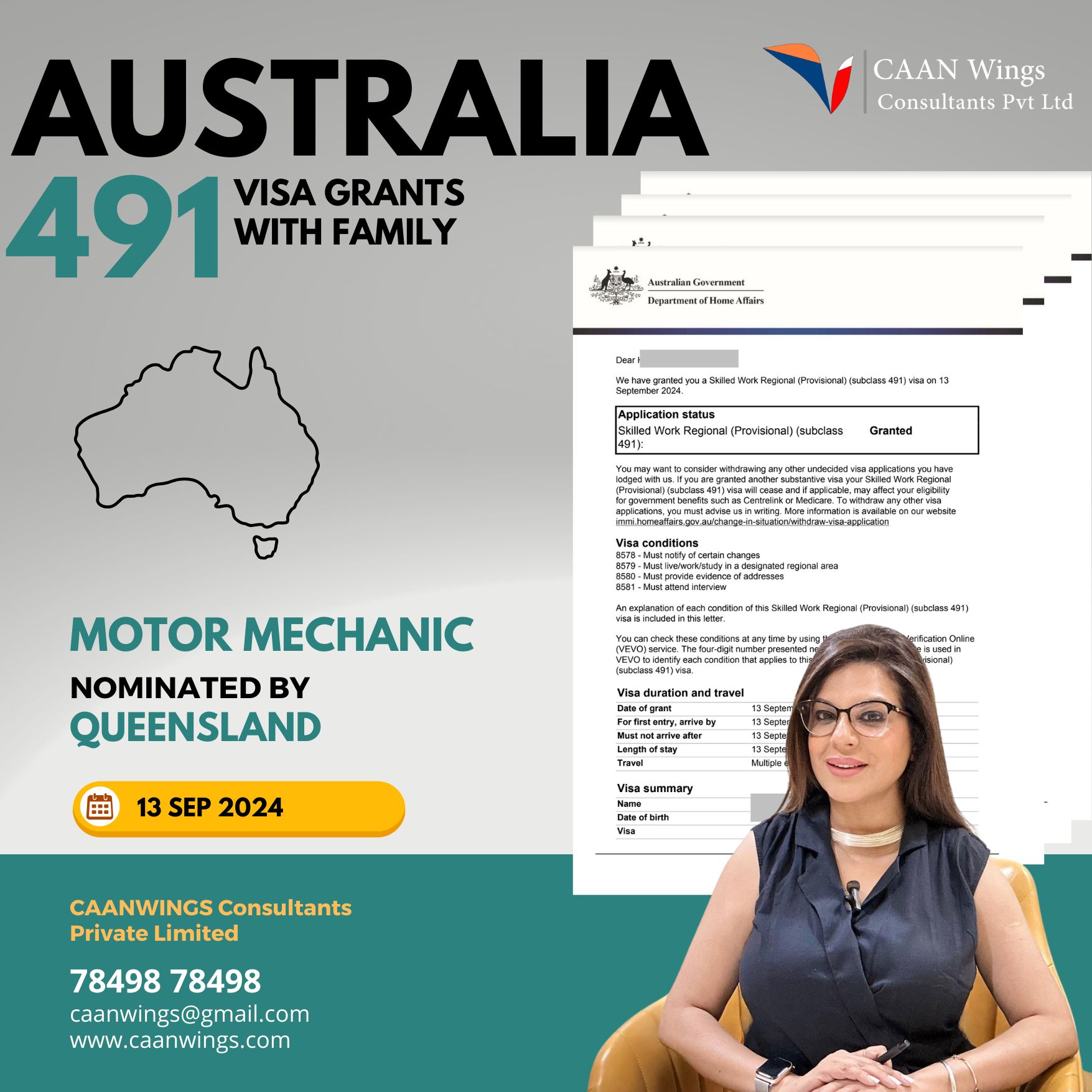 𝐀𝐔𝐒𝐓𝐑𝐀𝐋𝐈𝐀 𝐐𝐮𝐞𝐞𝐧𝐬𝐥𝐚𝐧𝐝 𝟒𝟗𝟏 𝐕𝐢𝐬𝐚 𝐆𝐫𝐚𝐧𝐭𝐬 𝐖𝐢𝐭𝐡 𝐅𝐚𝐦𝐢𝐥𝐲 𝐅𝐨𝐫 𝐌𝐨𝐭𝐨𝐫 𝐌𝐞𝐜𝐡𝐚𝐧𝐢𝐜 ...
