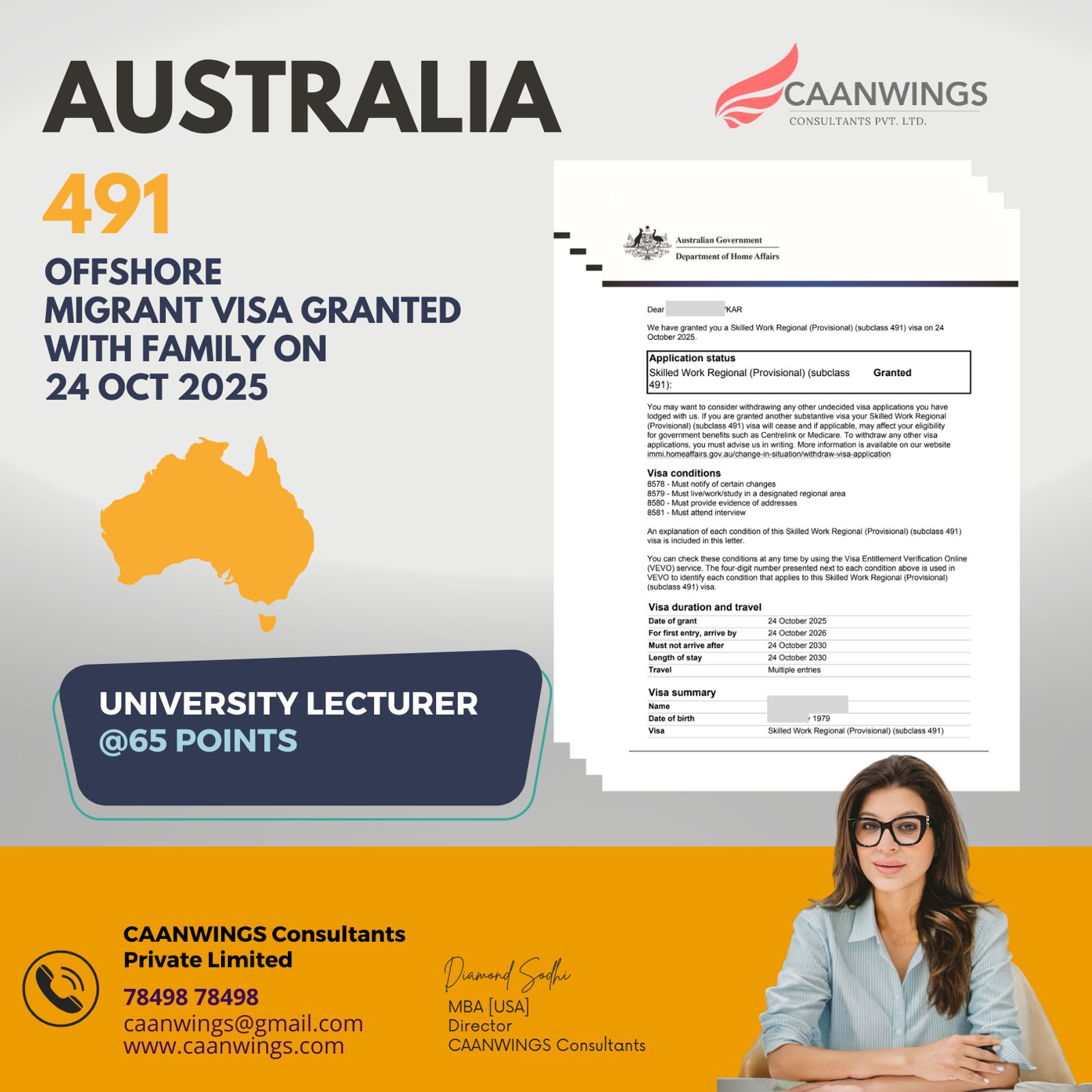 𝐀𝐔𝐒𝐓𝐑𝐀𝐋𝐈𝐀 𝟒𝟗𝟏 𝐎𝐟𝐟𝐬𝐡𝐨𝐫𝐞 𝐕𝐢𝐬𝐚 𝐆𝐫𝐚𝐧𝐭𝐬 𝐰𝐢𝐭𝐡 𝐅𝐚𝐦𝐢𝐥𝐲. - CAAN Wings ...