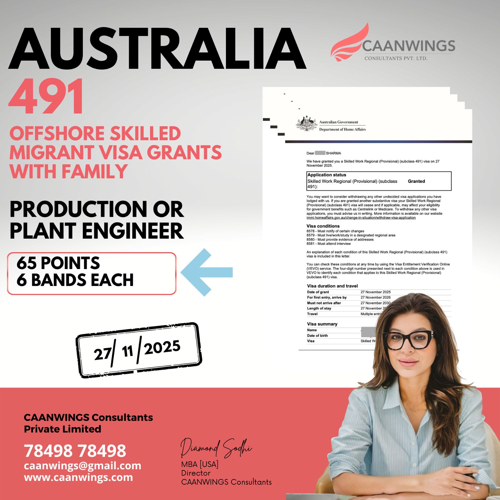 𝐀𝐔𝐒𝐓𝐑𝐀𝐋𝐈𝐀 𝟒𝟗𝟏 𝐎𝐟𝐟𝐬𝐡𝐨𝐫𝐞 𝐒𝐤𝐢𝐥𝐥𝐞𝐝 𝐌𝐢𝐠𝐫𝐚𝐧𝐭 𝐕𝐢𝐬𝐚 𝐆𝐫𝐚𝐧𝐭 𝐖𝐢𝐭𝐡 𝐅𝐚𝐦𝐢𝐥𝐲 - CAAN ...